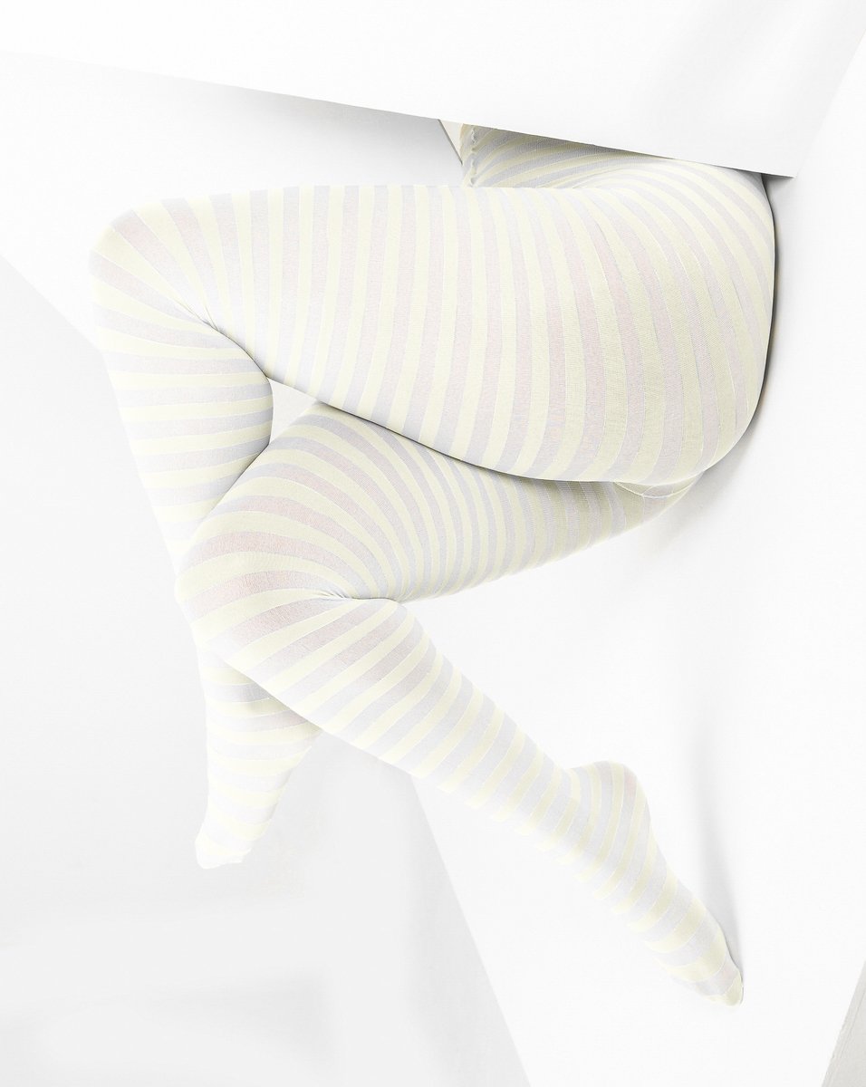 Womens White Striped Tights Style# 1204 | We Love Colors