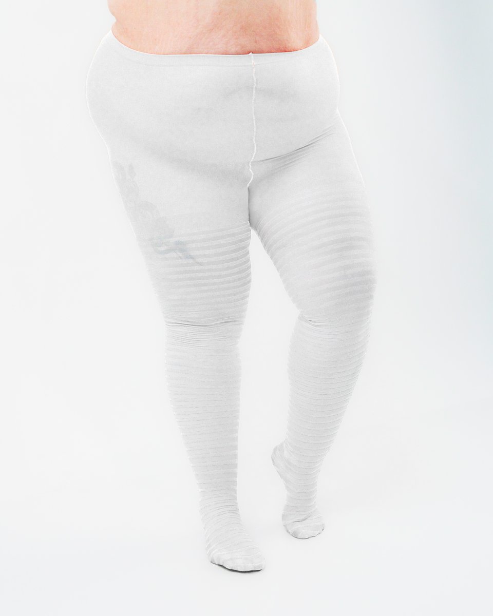 Womens White Striped Tights Style# 1204 | We Love Colors