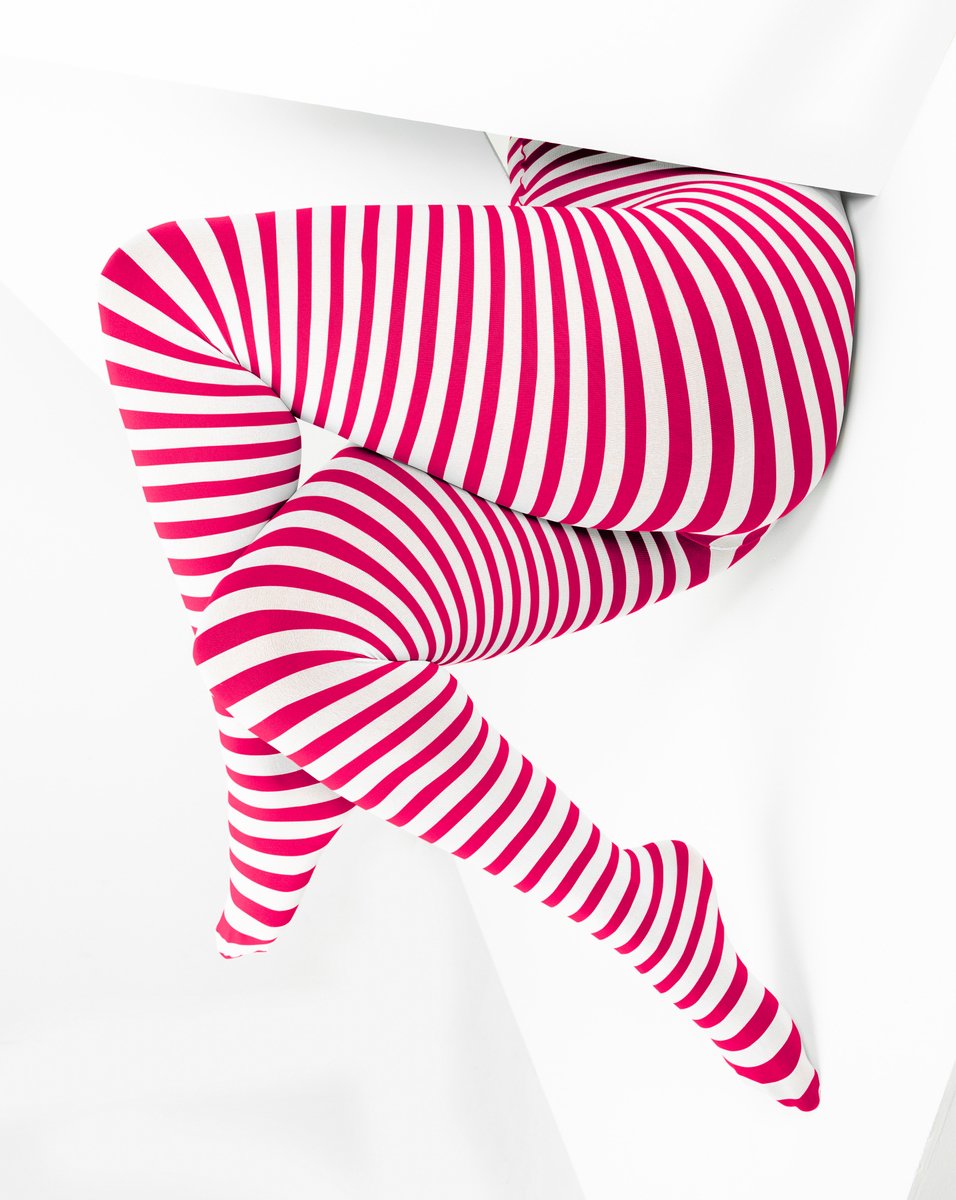 Womens White Striped Tights Style# 1204 | We Love Colors