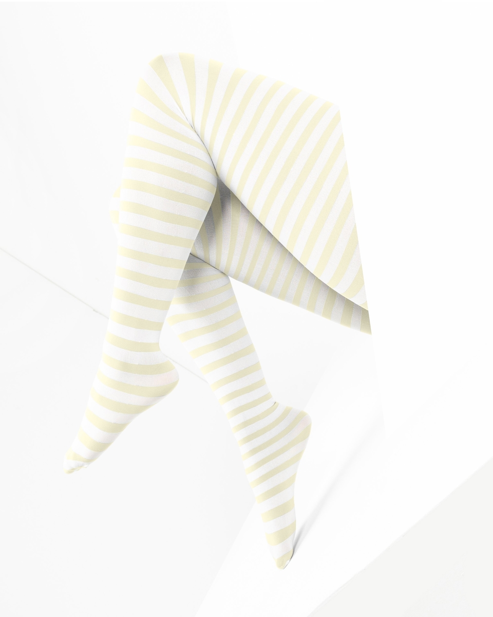 White Striped Tights Style# 1204 | We Love Colors