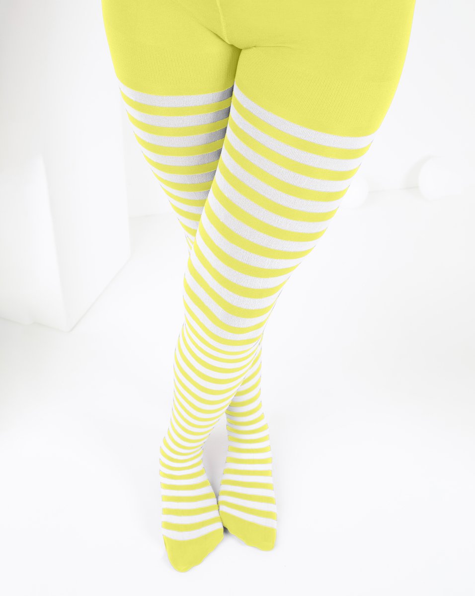 Kids Kids White Striped Tights Style# 1273 | We Love Colors