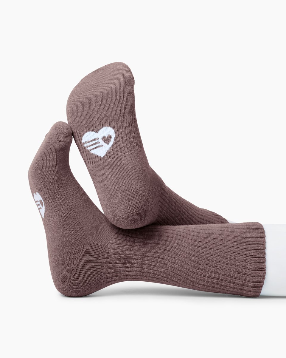 Mocha Mid Calf Wool Socks Style# 1554 | We Love Colors