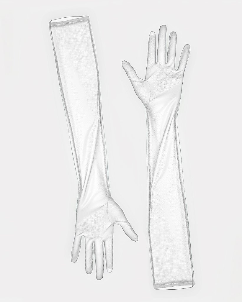 Womens Sheer Opera Gloves Style# 3207 | We Love Colors