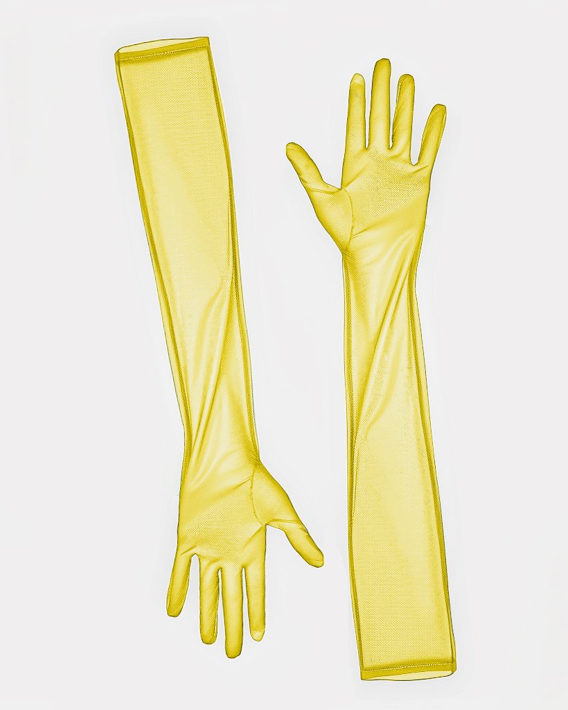 Yellow Mens Sheer Opera Gloves Style# 3207 | We Love Colors
