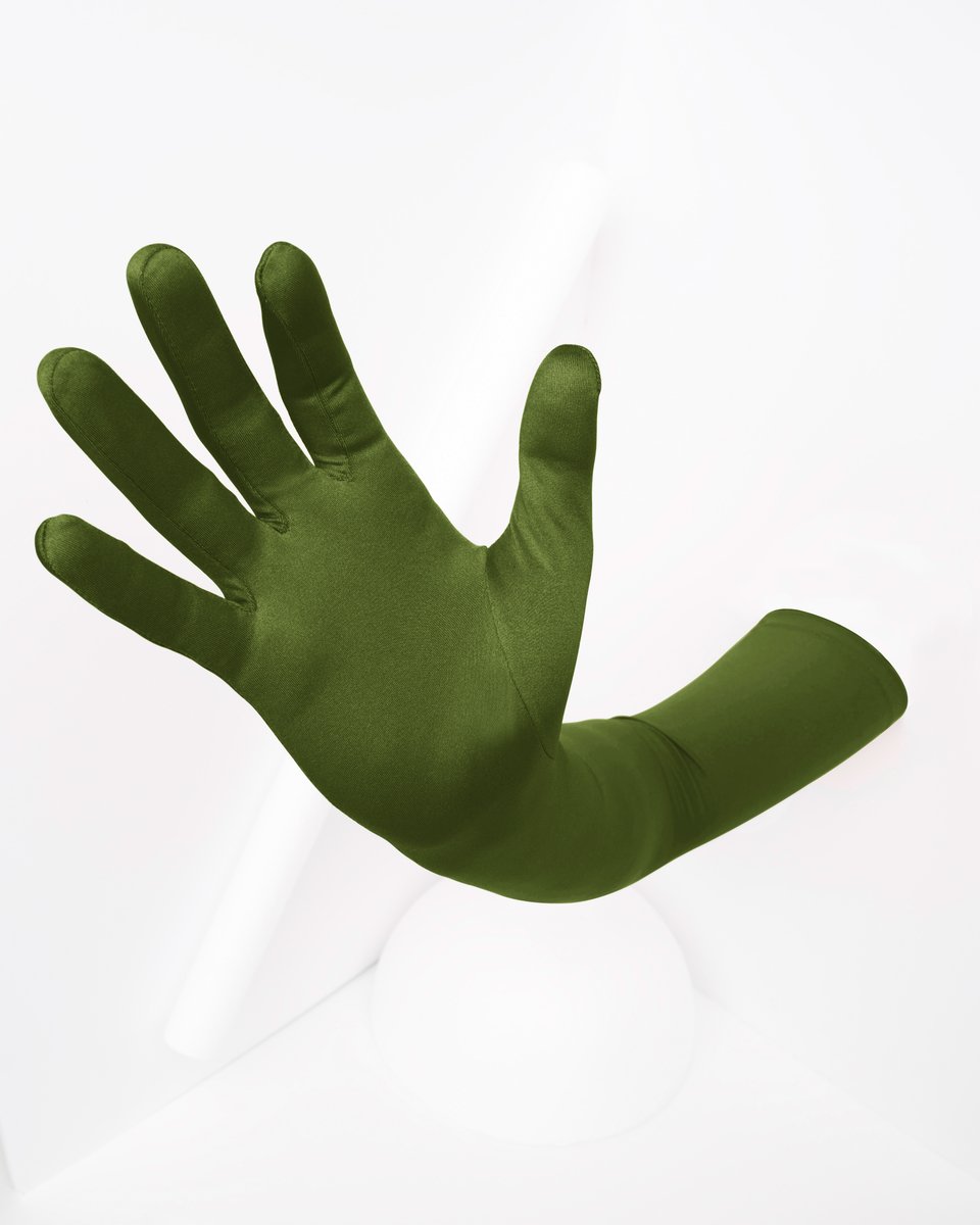 Olive Green Womens Shoulder Gloves Style# 3407 | We Love Colors