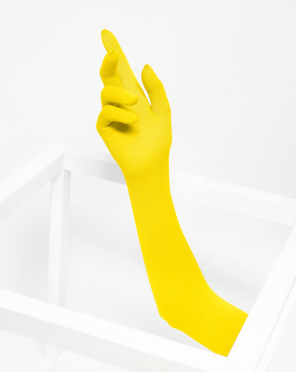 Yellow Mens Long Matte Seamless Gloves Armsocks Style# 3607 | We Love ...