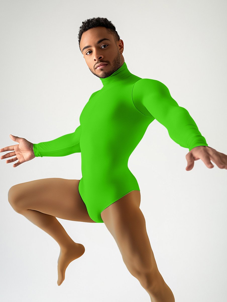 Mens Mock Neck Long Sleeve Bodysuit Style# 5004 | We Love Colors