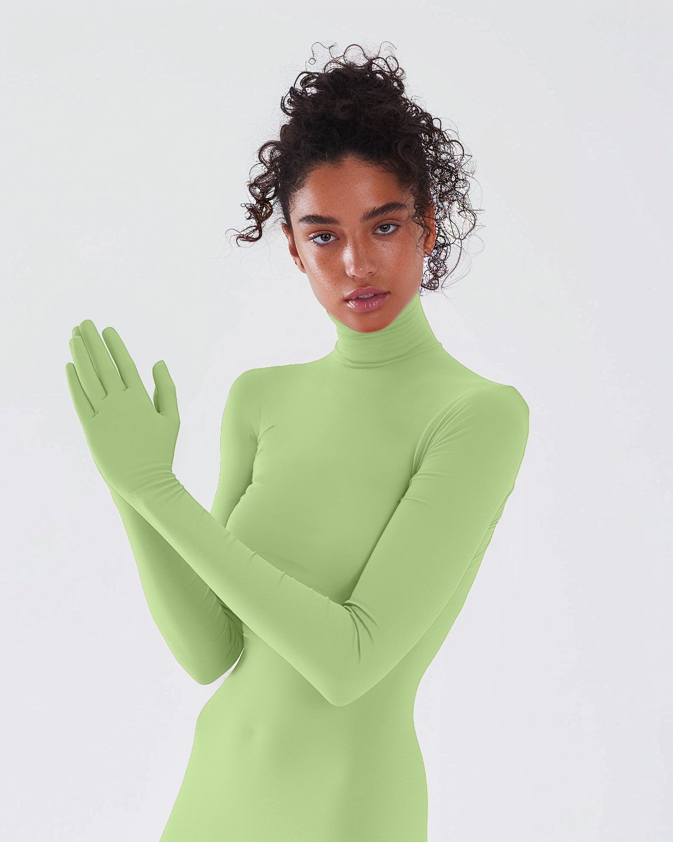 Mint Green Womens Second Skin Armsocks Shirt Style# 5012 | We Love Colors