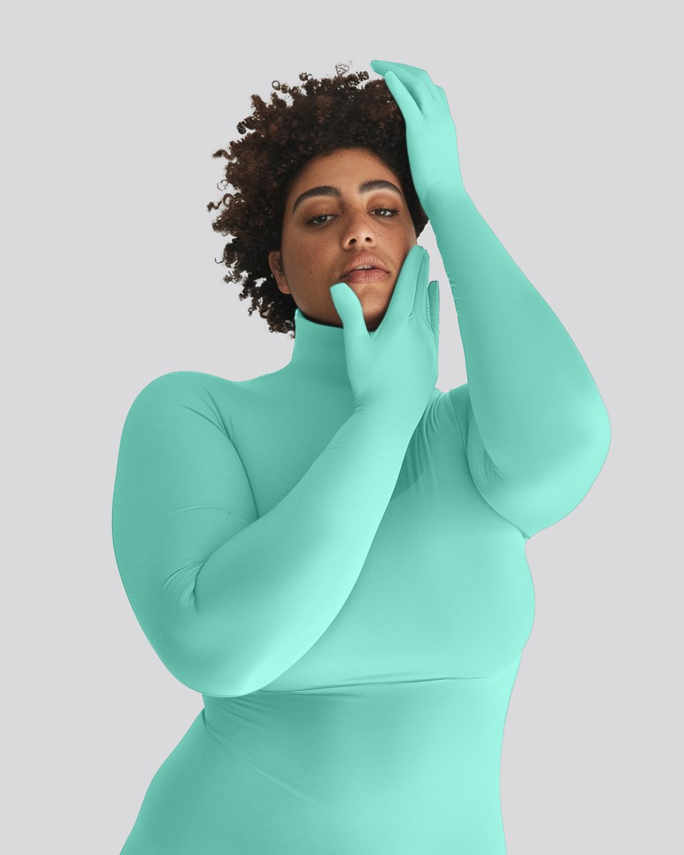 Mint Green Womens Second Skin Armsocks Shirt Style# 5012 | We Love Colors