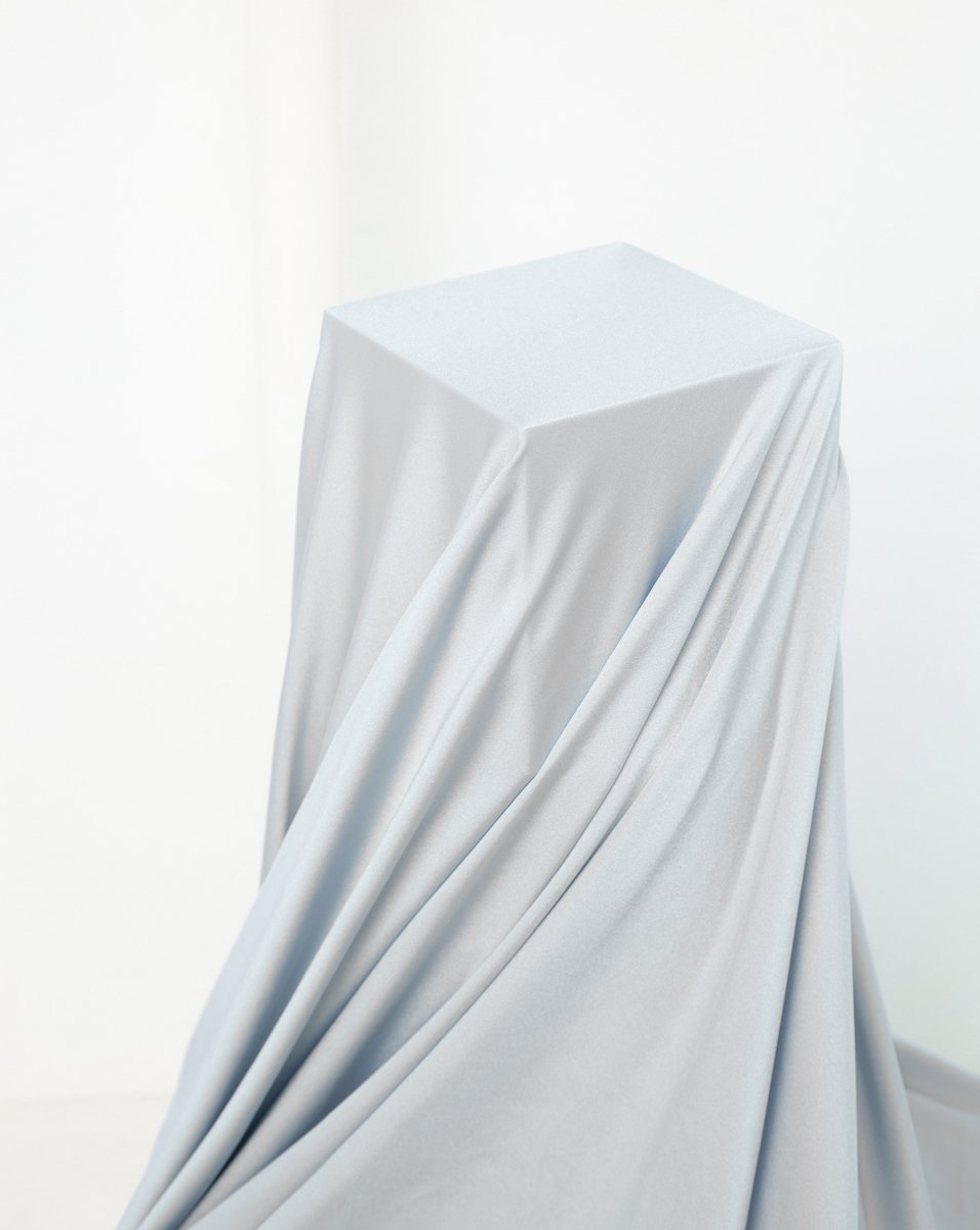 Light Grey Fabric Shiny Tricot Style# 8079 | We Love Colors