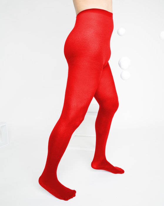 Scarlet Red Nylon Spandex Tights Style# 1008 | We Love Colors